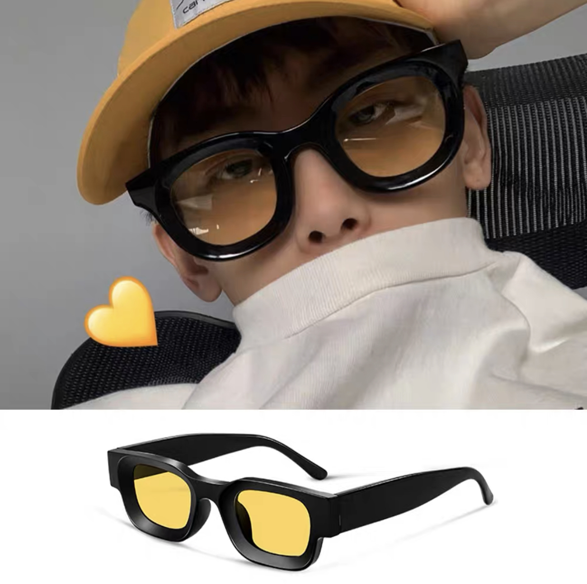 Small Square Glasses European And American Style Hip Hop Punk Polarized