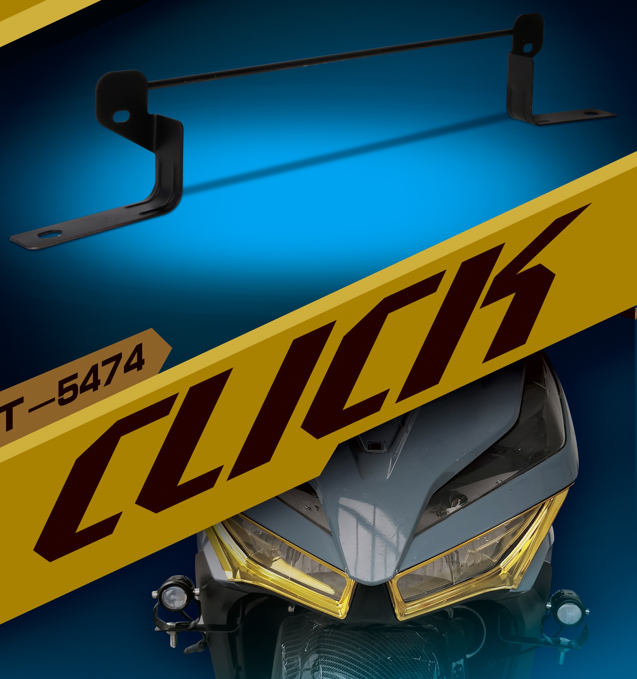 Honda Click LED Light Bracket For Mini Driving Light / Blue Water LED ...