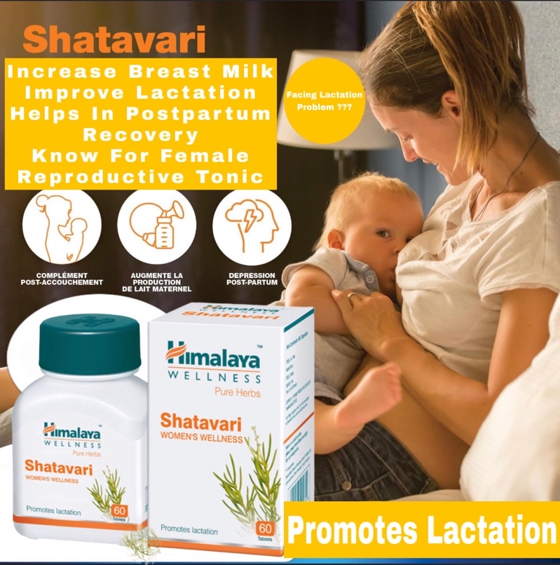Himalaya Shatavari Increases Breast Milk Promotes Lactation | Shopee ...