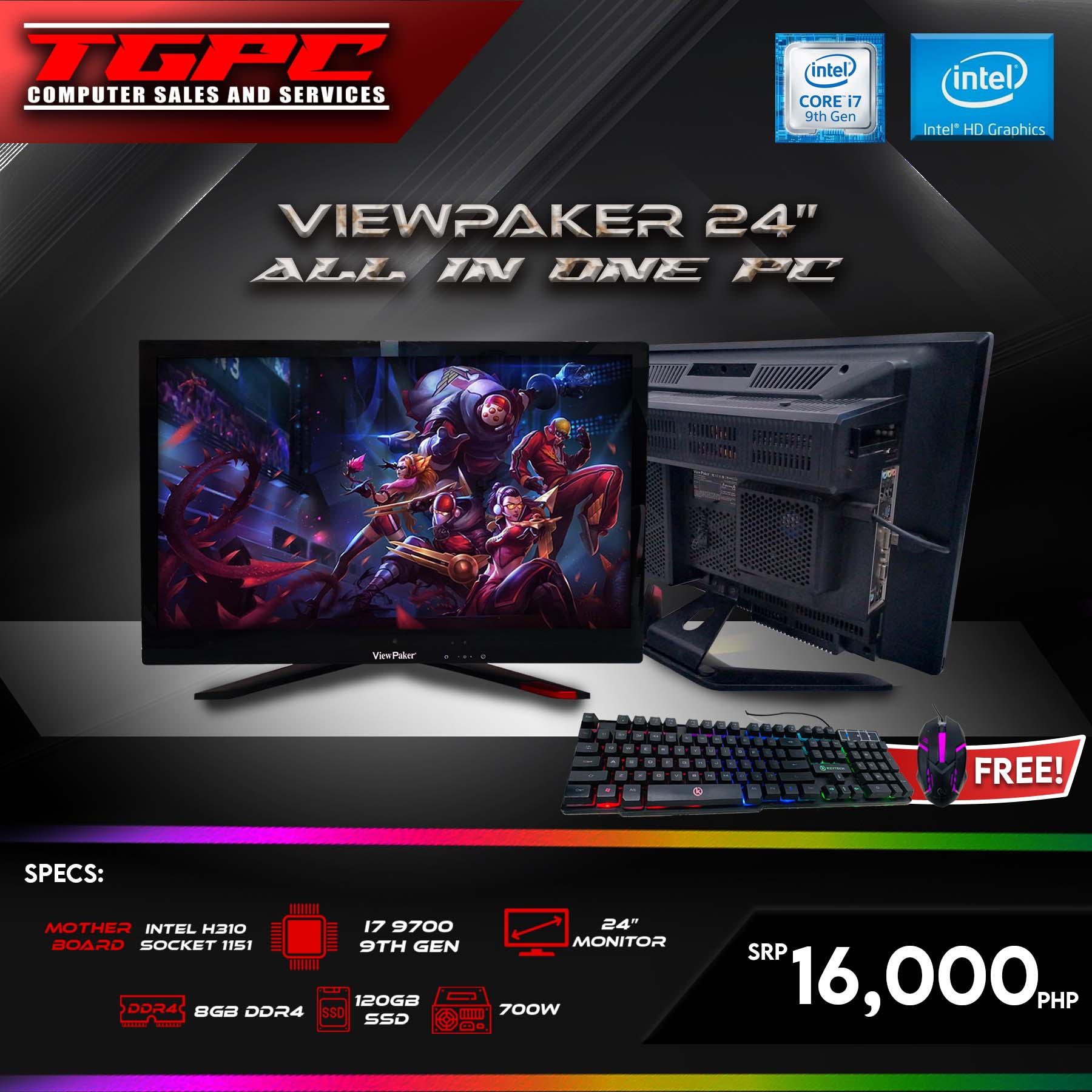ViewPaker All in one PC Intel Core i5 Core i7 7TH generation to 9TH Generation | Shopee Philippines