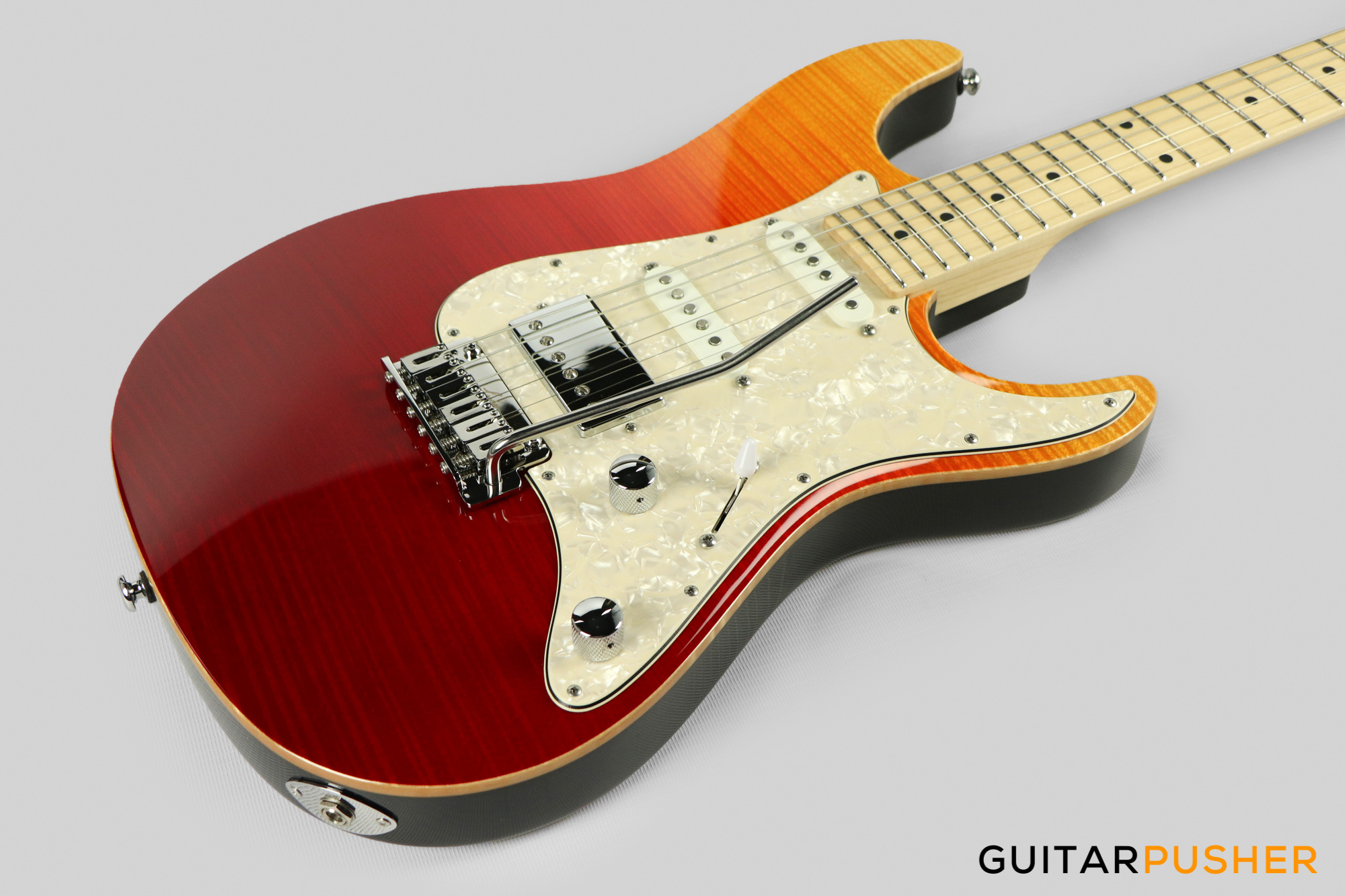 Leeky S-Series S25 S-Style Electric Guitar (Flamed Maple Top/Maple ...