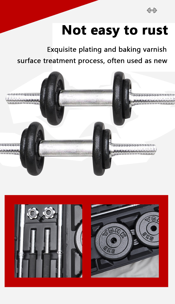 Dumbbell Set 5/10/15/20/30/50/55KG Adjustable Barbell Set Gym Equipment ...