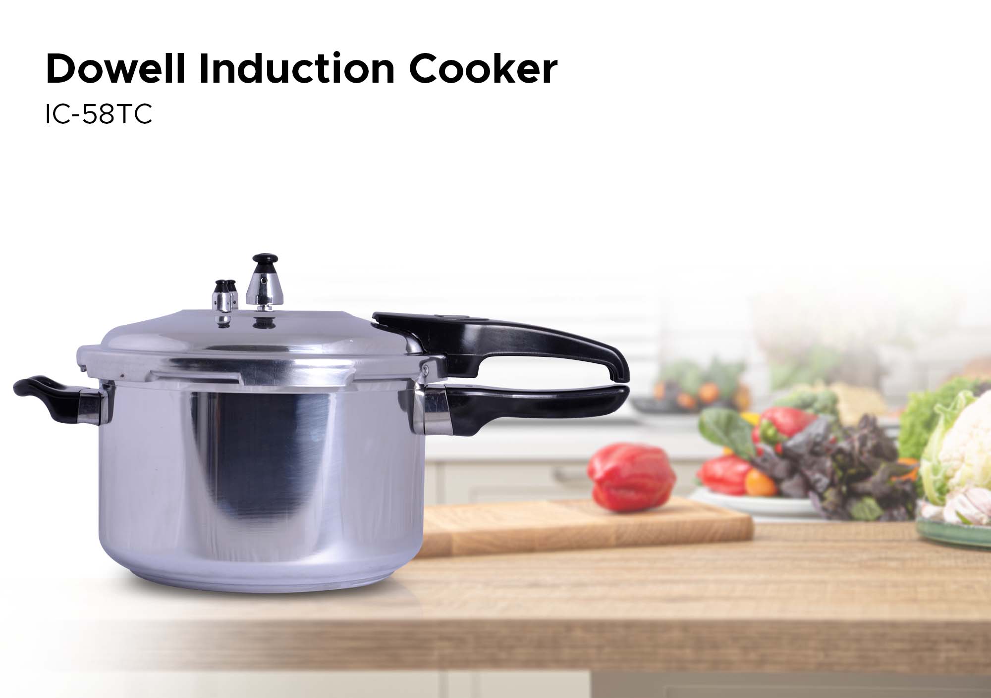 Dowell PC-4IB 4L Capacity Induction Based Pressure Cooker | Shopee ...