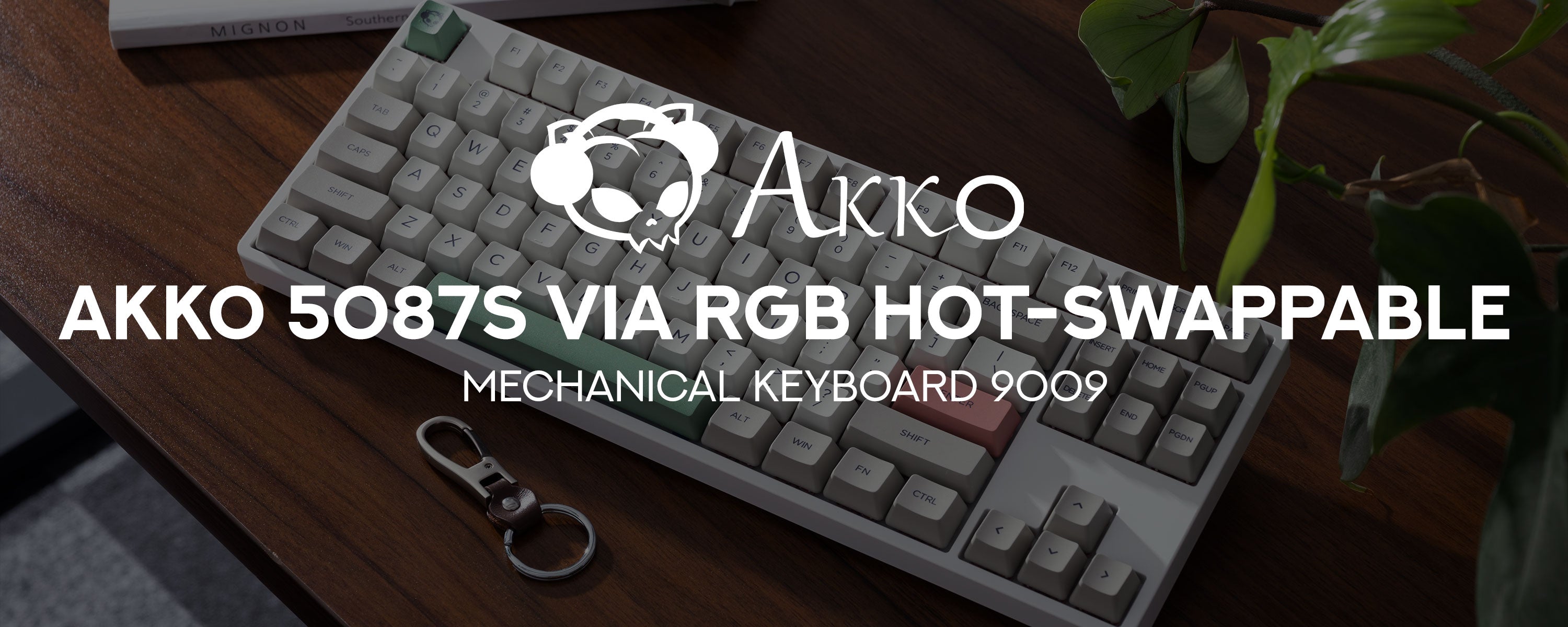 Akko 5087S Via RGB Hot-Swappable Mechanical Keyboard 9009 (Gateron Pink ...