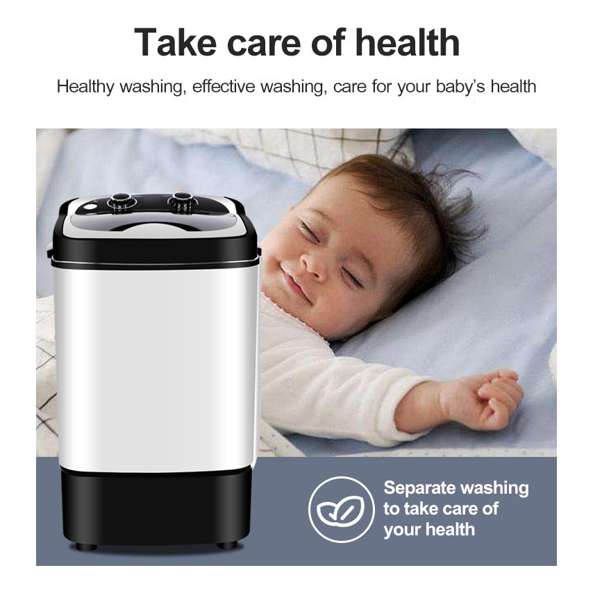 5/6/7/8/9KG Mini washing machine Free Drying Rack fully automatic ...