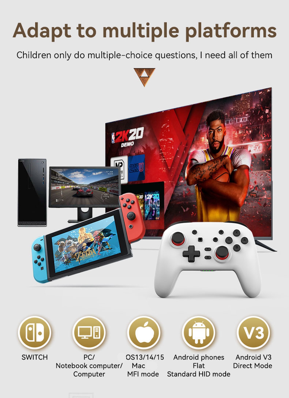 Ipega S07 Wireless Gamepad Gaming Controller for P4, P3 Switch PC and ...