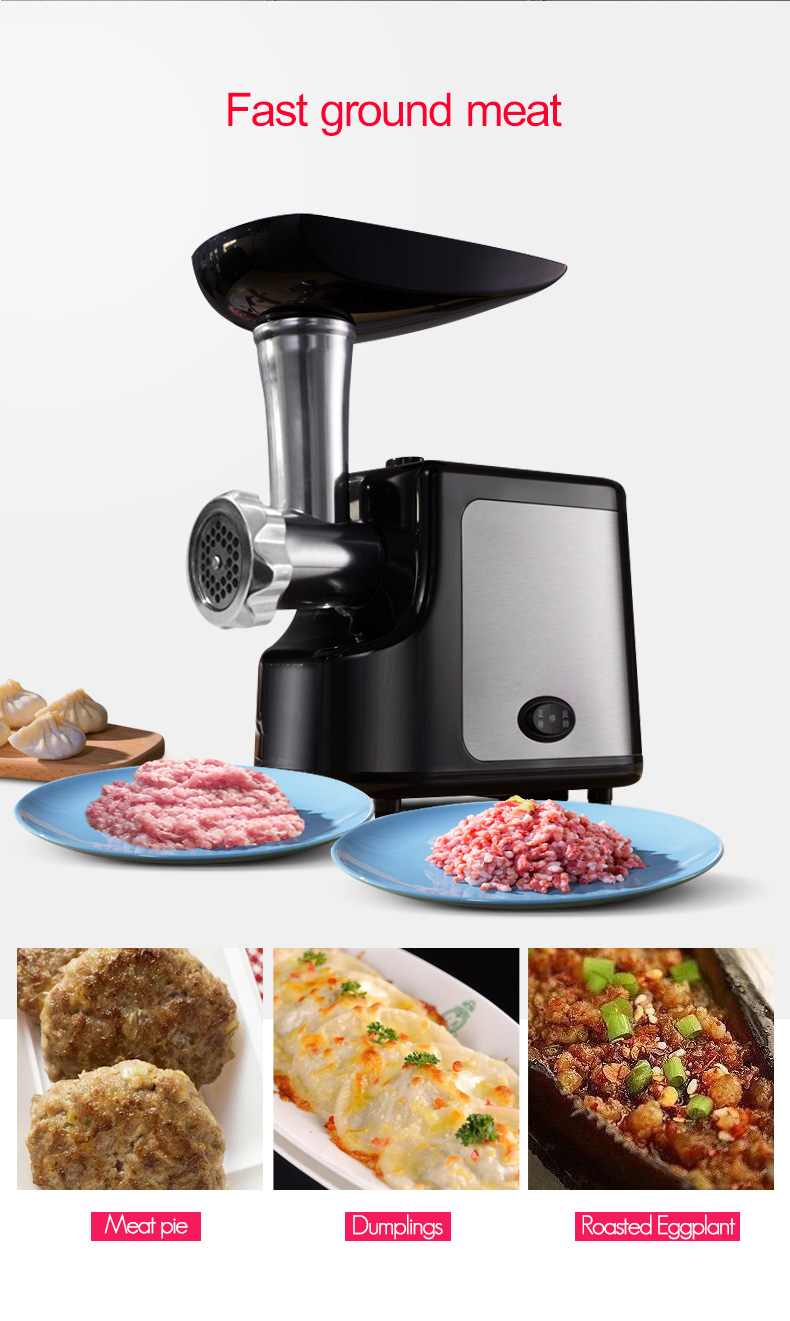 Electric Meat Grinder Kitchen Food Processors Small Household Stainless ...