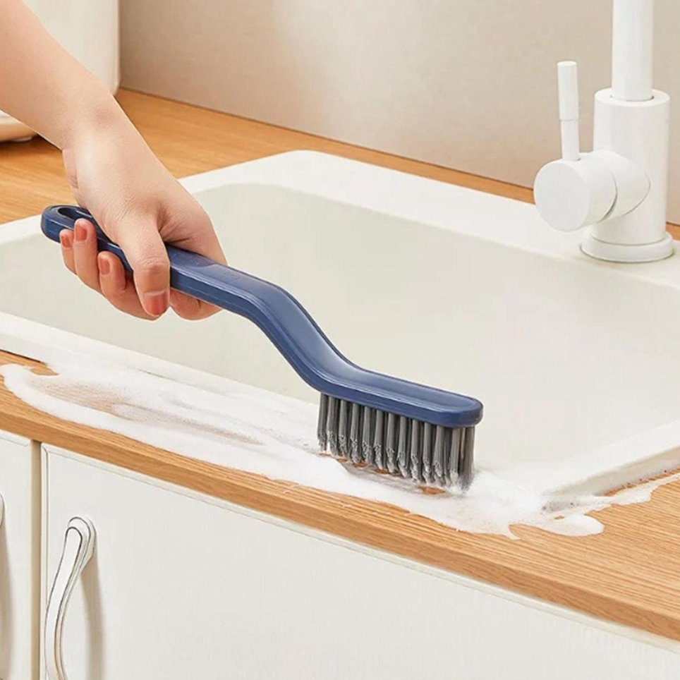 Long Handle Kitchen Bend Cleaning Brush / Sink Cleaning Portable Corner ...