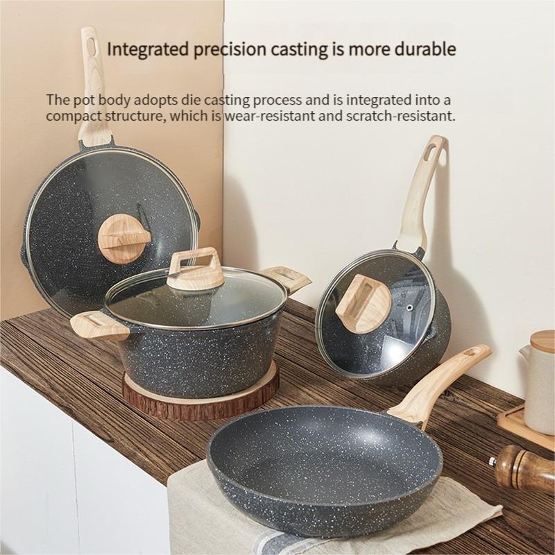 【LEUSE】Non-stick cookware set - medical stone coating - 5 colors ...