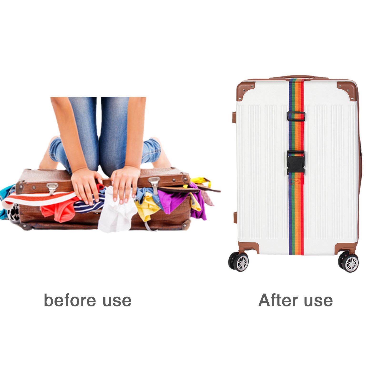 Adjustable Travel Buckle Luggage Belt Rainbow Luggage Belt Travel Box ...