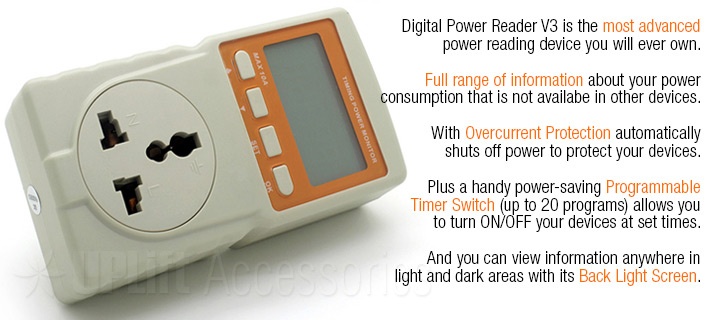 UPLift Most Complete Digital Power Meter Reader with Timer | Shopee ...