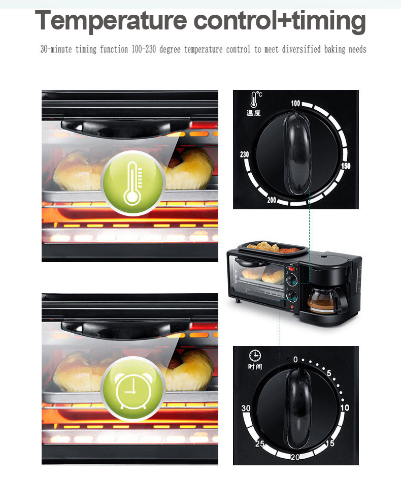 3-in-1 Breakfast Making Machine Household Oven Breakfast Machine ...
