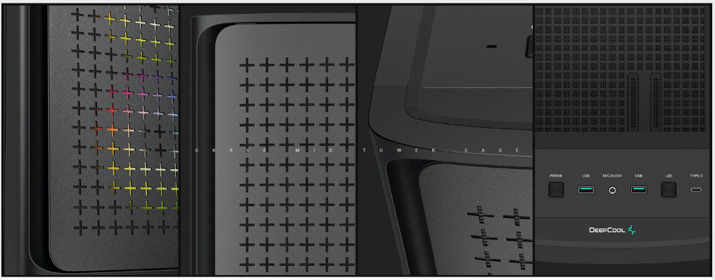 ITW | DeepCool CK560 Mid-Tower Tempered Glass PC Case (Black and White ...