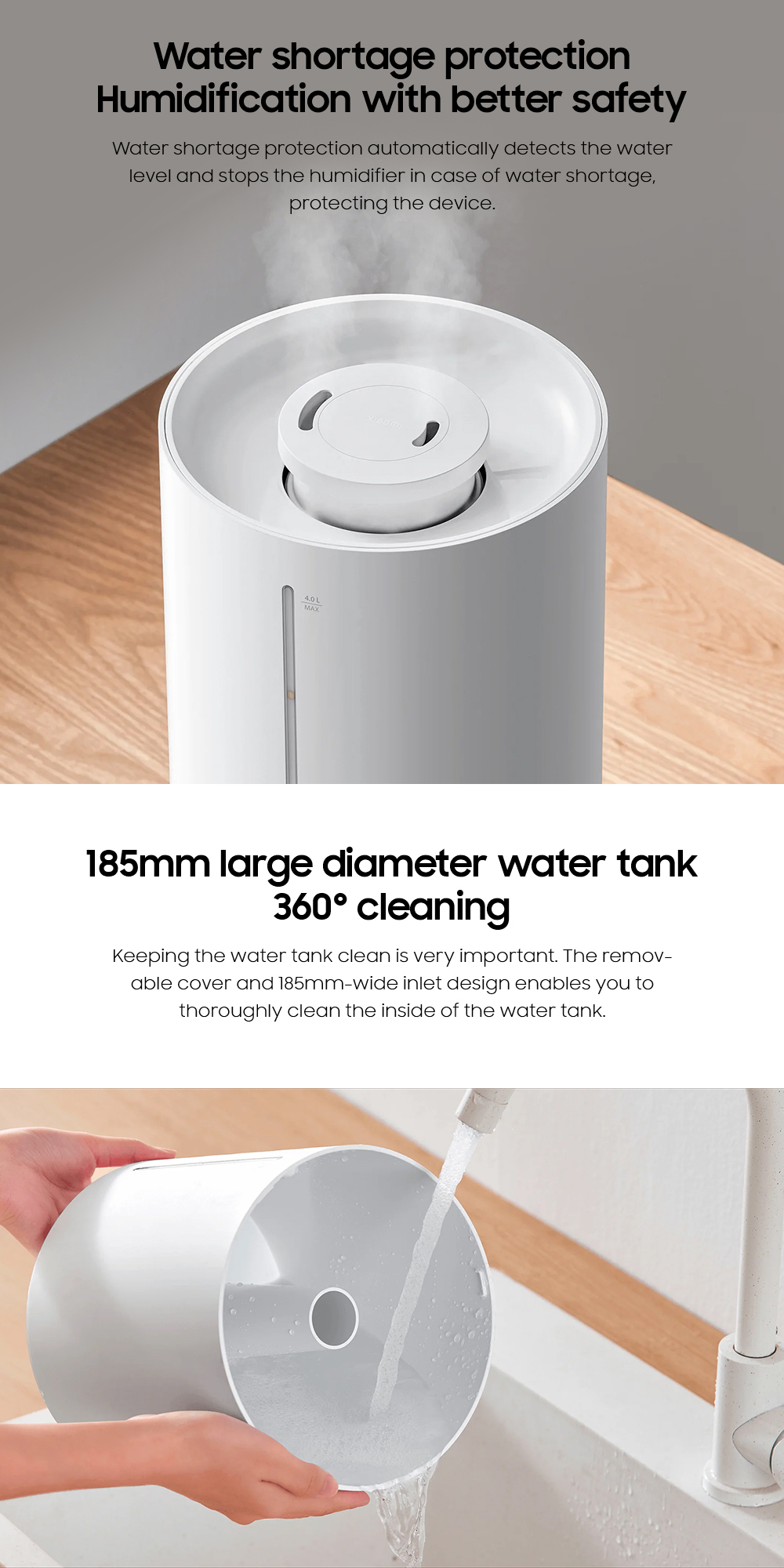 Xiaomi Humidifier 2 Lite EU | 4L capacity | 99.9% antibacterial ...