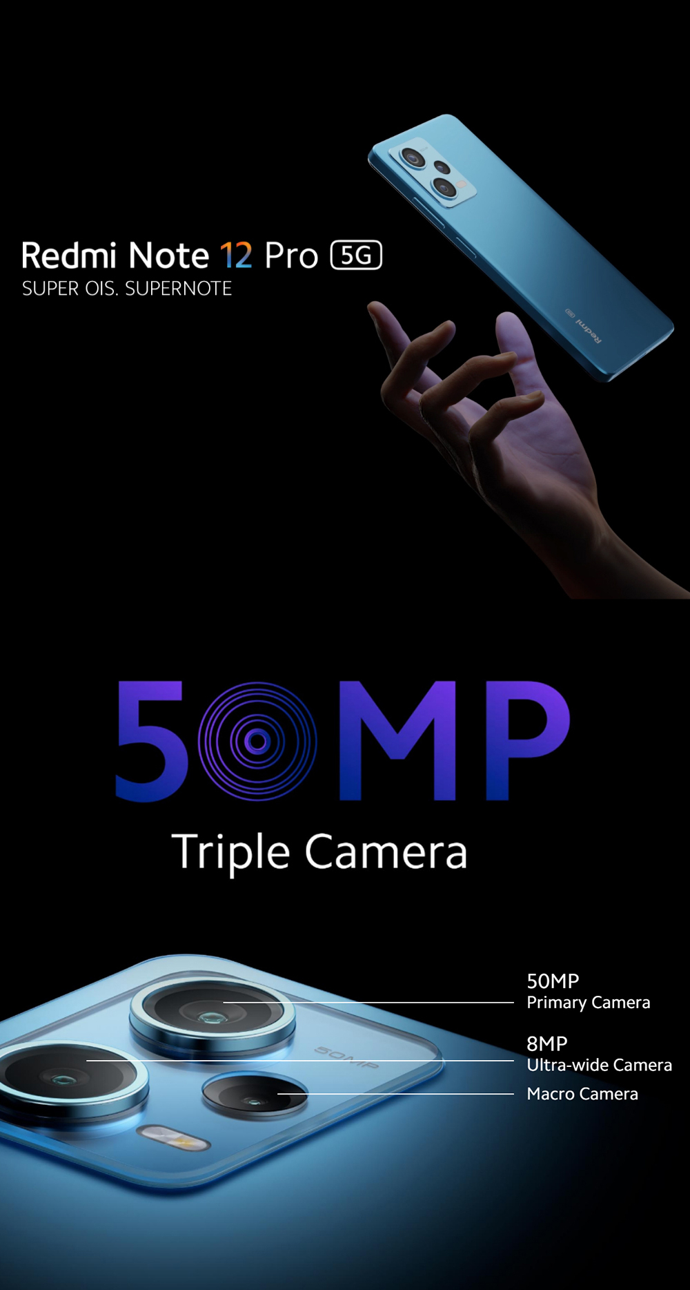 Xiaomi Redmi Note 12 Pro 5G Smartphone | 8GB+128GB / 8GB+256GB ...