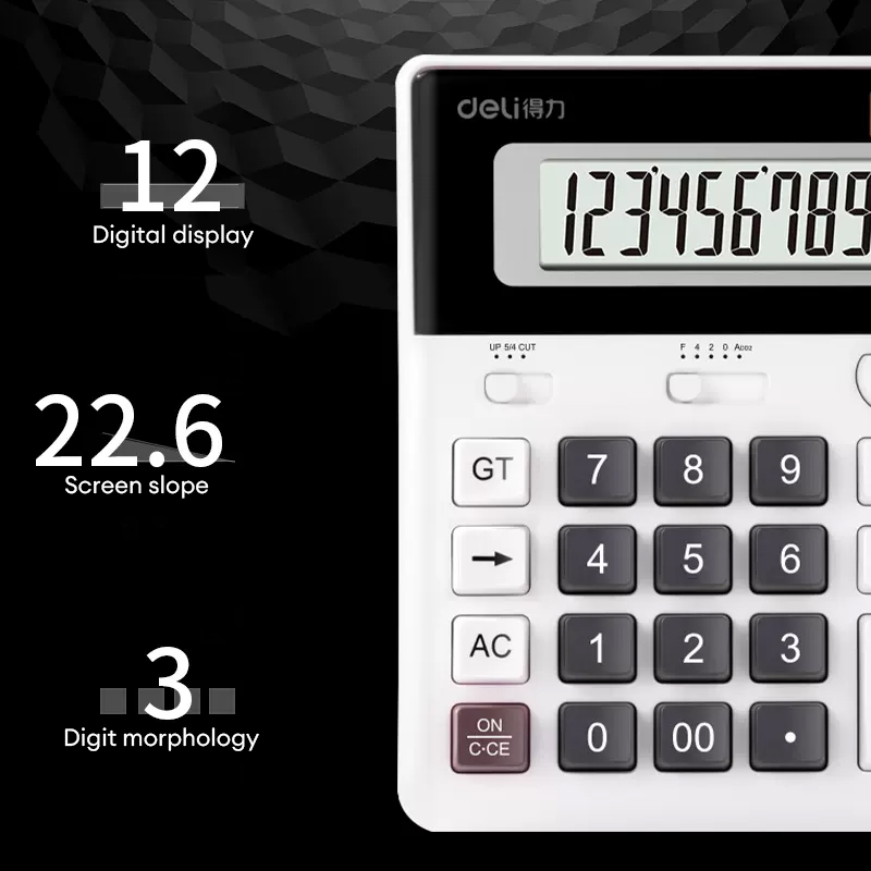 Deli Basic Calculator Big Desktop Calculators Office Supplies TE301 ...