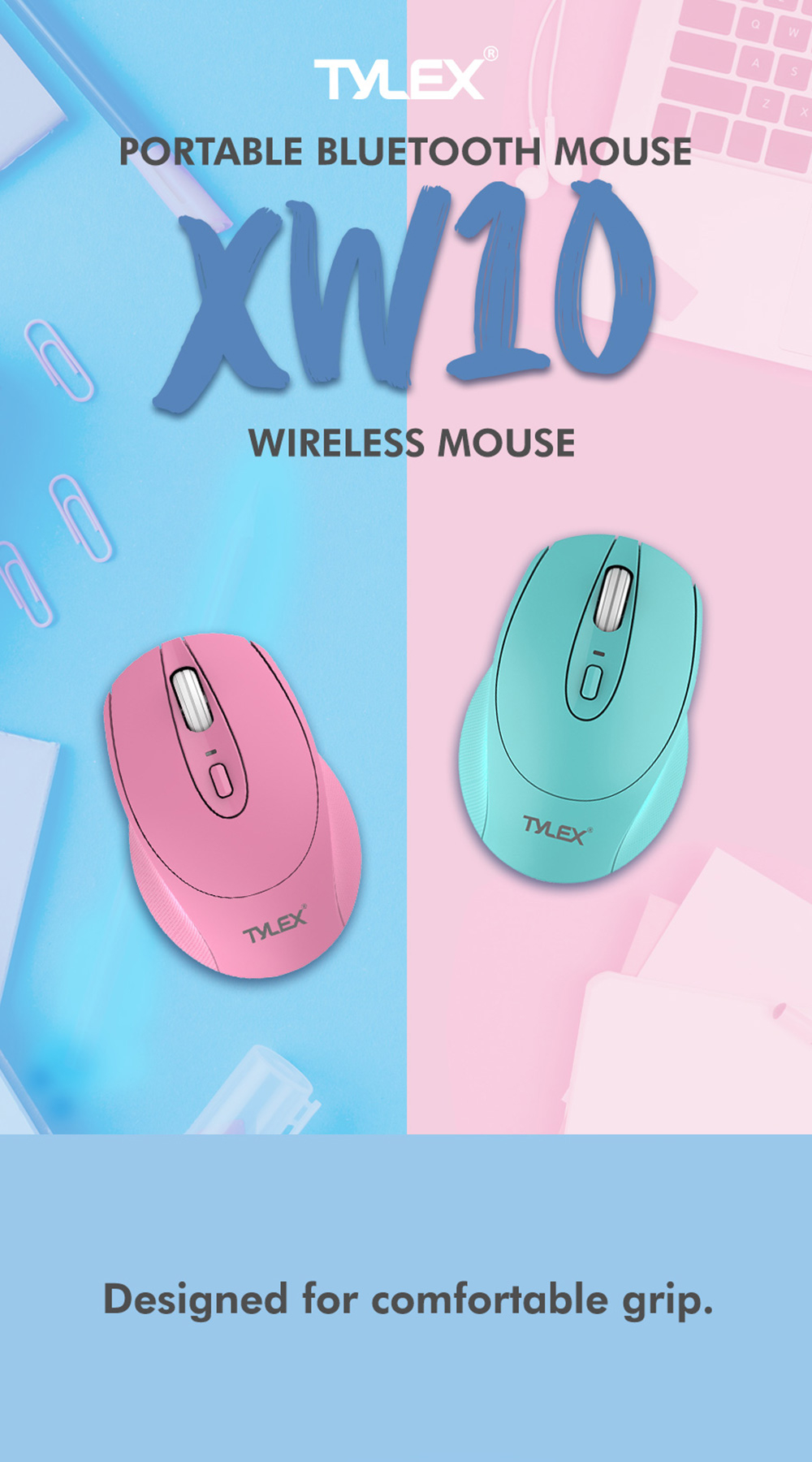 Tylex XW10 Mini Wireless Mouse High-Precision 2.4Ghz 1600DPI With 10M ...