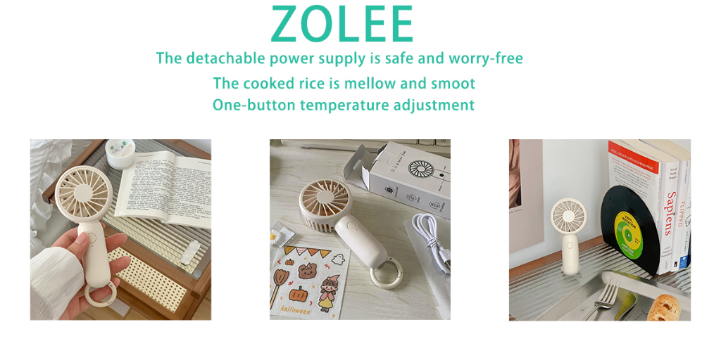 ZOLEE Handheld Small Fan Mini Portable Carabiner Fan Cute USB Charging ...