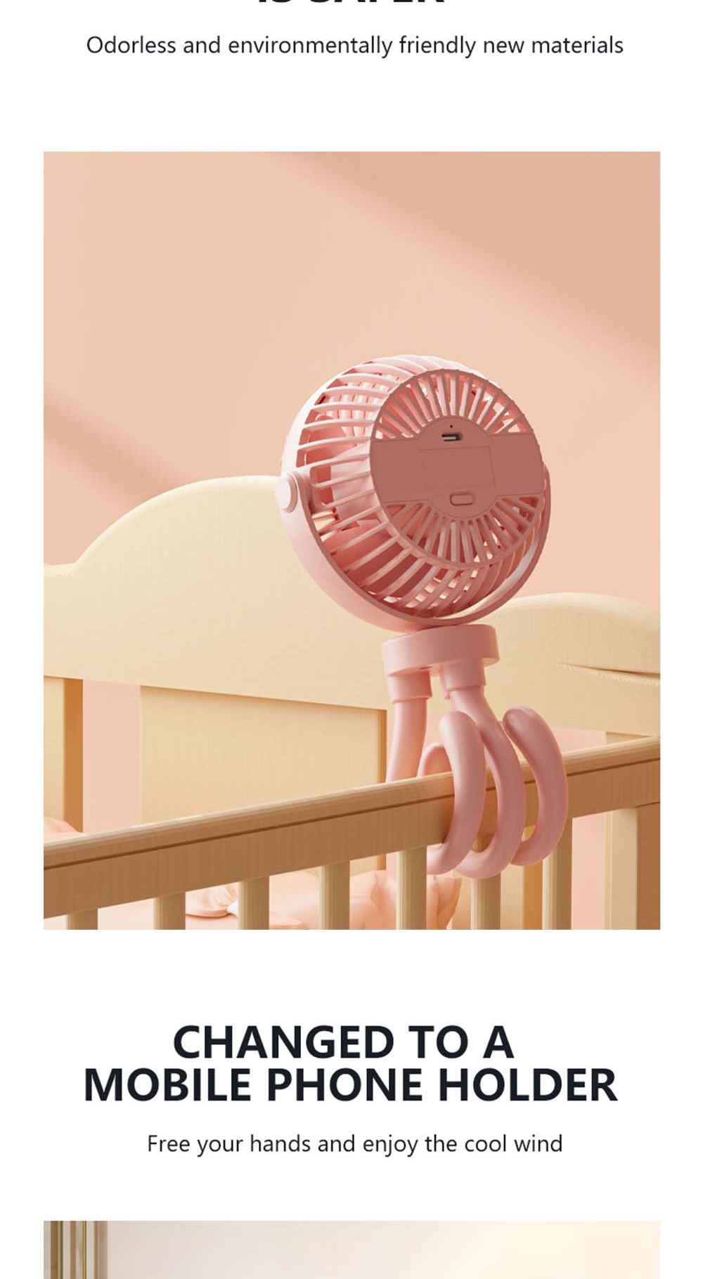 TYLEX XM44 Multifunctional Mini Portable Fan 360 Degree Tilt Deformable ...