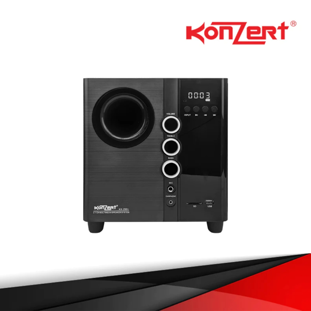 Konzert KX-250+ 2500W 2.1 Channel Active Multimedia Speaker System w ...