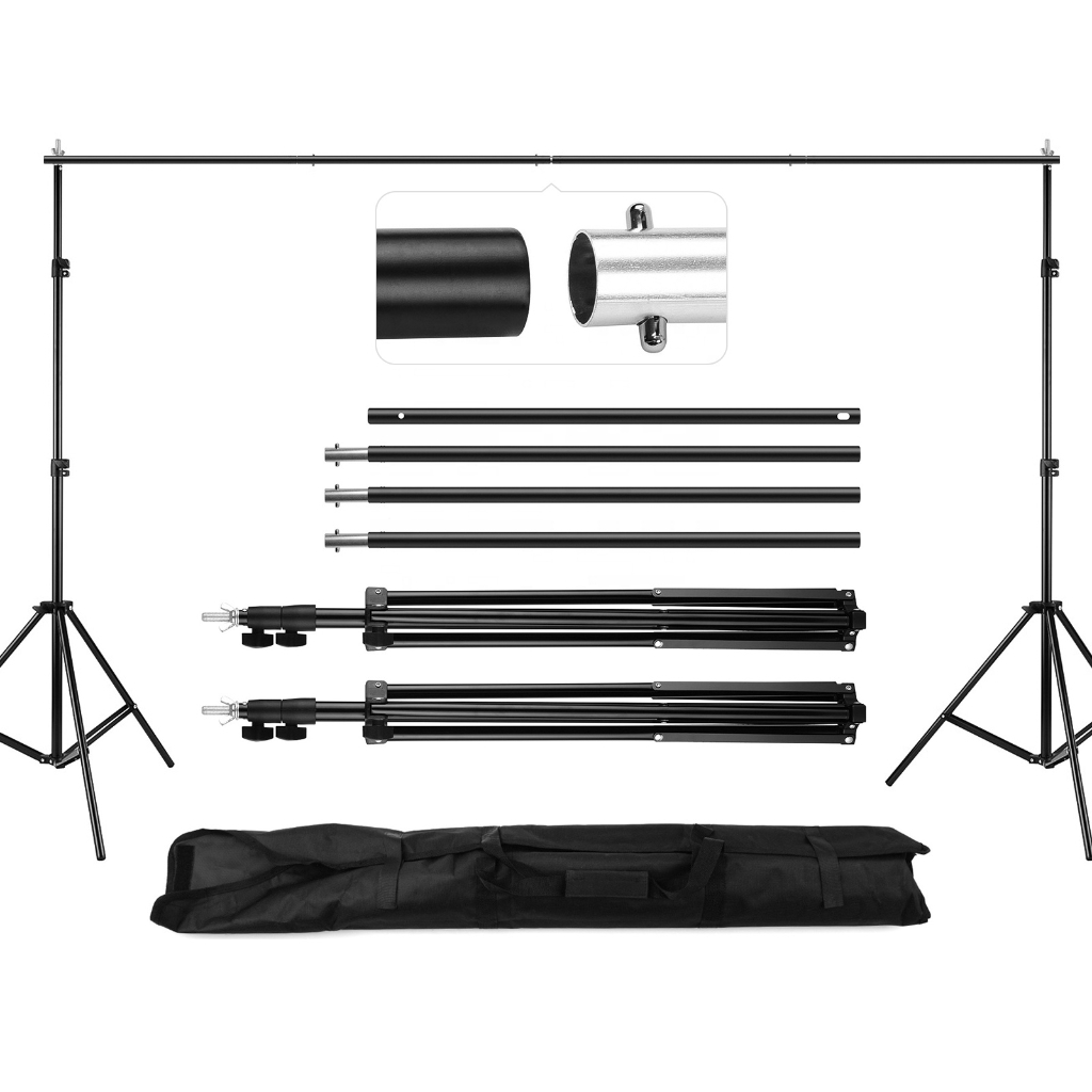 300cm x 300cm* 4 clips /10ft x 10ft Heavy Duty Background Stand ...
