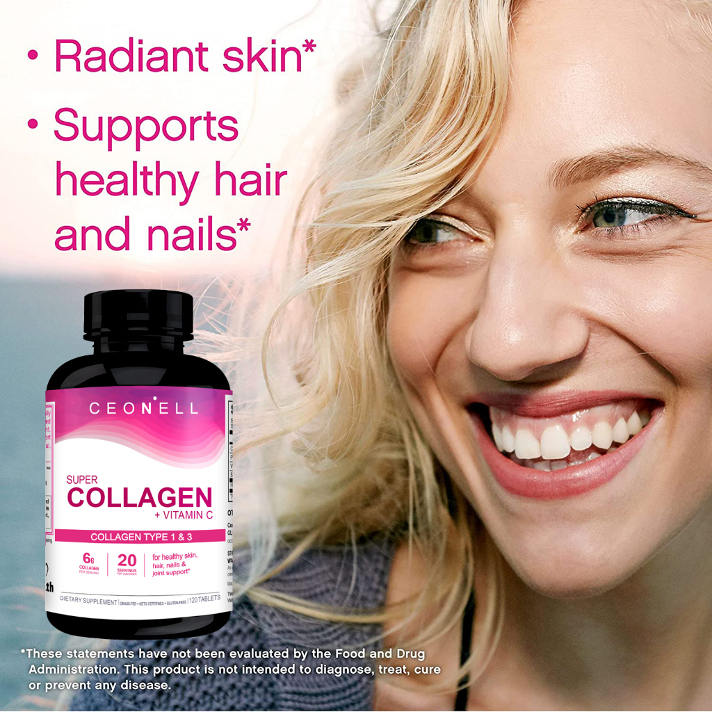 CEONELL Collagen with Vitamin C Tablet Glutathione Anti Aging Skin ...