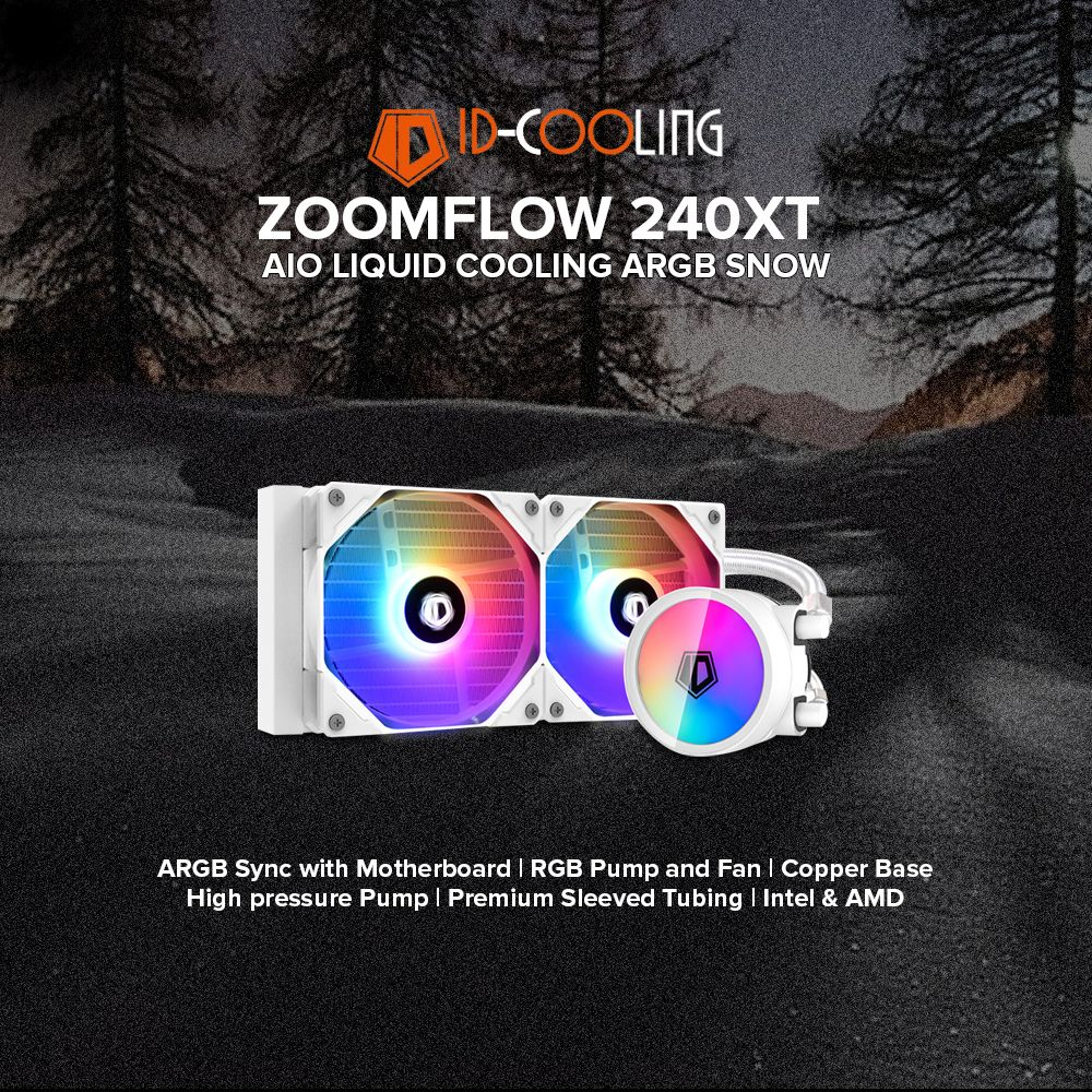 EasyPC | ID Cooling Zoomflow 240XT and 360XT AIO ARGB cpu Liquid Cooler| Black and White ...