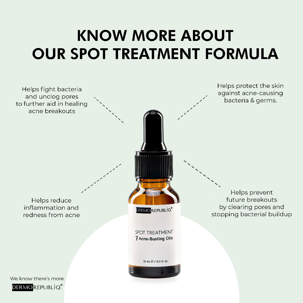Dermorepubliq Spot Treatment - 7 Acne-Busting Oils Serum - 15 mL ...