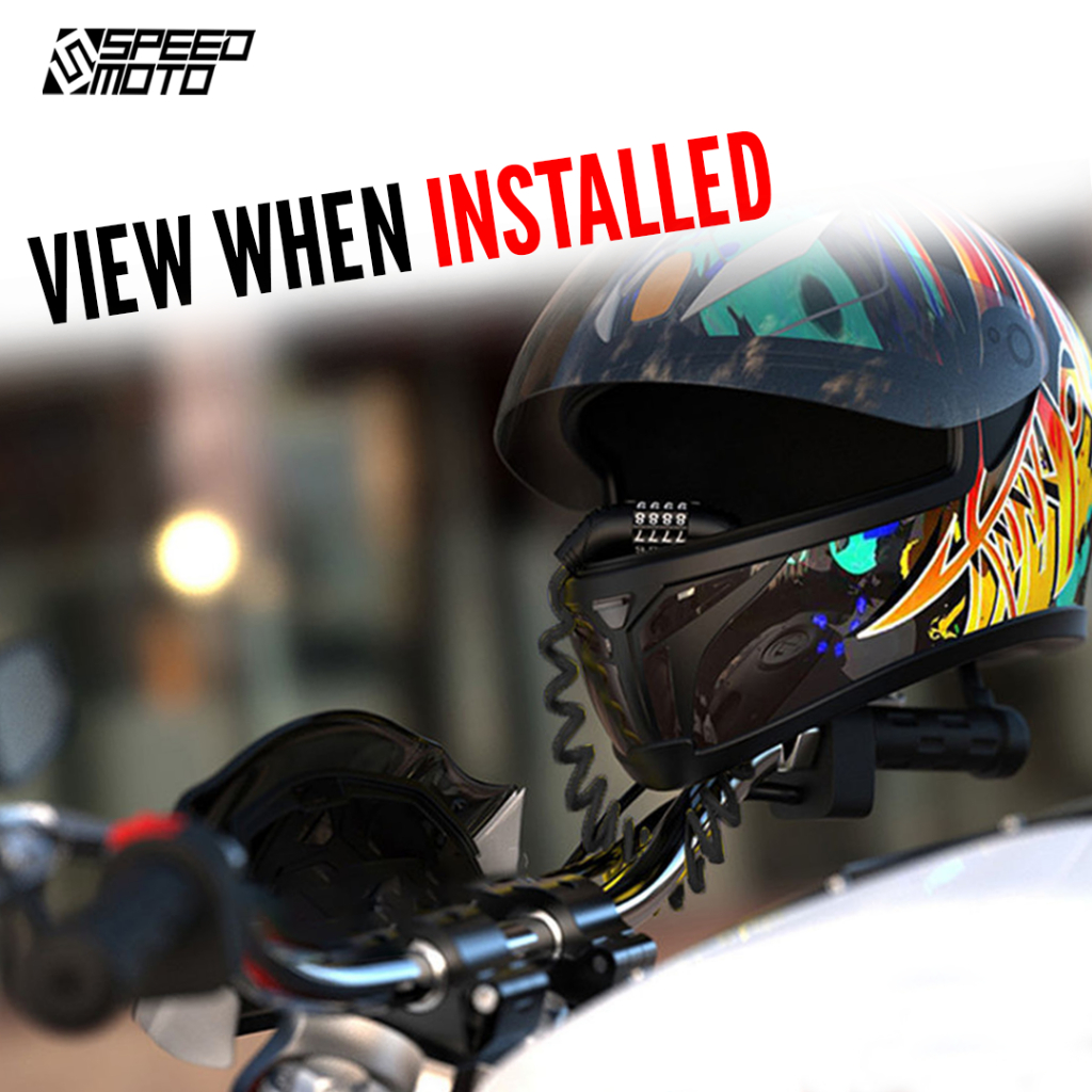 MOKOTO HELMET LOCK WITH ADJUSTABLE COMBINATION PASSWORD LOCK ANTI-THEFT ...