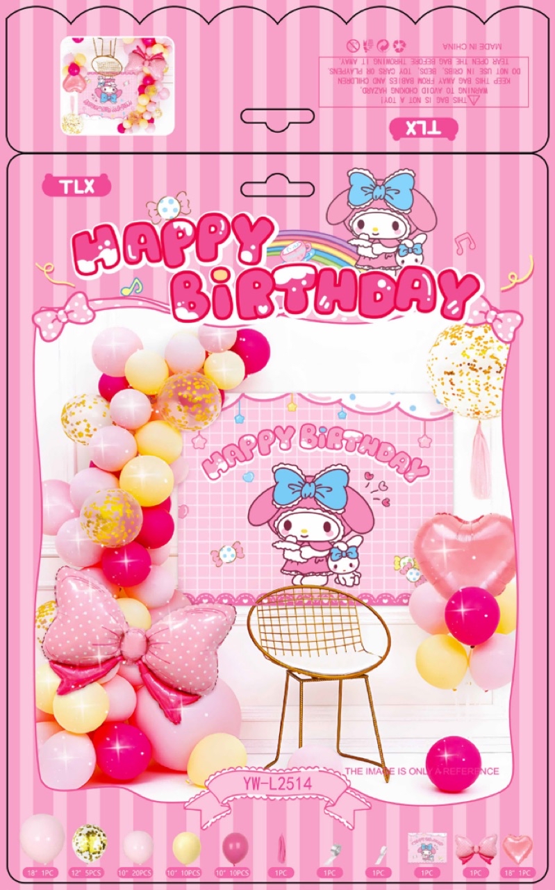Sanrio Theme Balloon Kuromi Hellokitty Cinnamoroll My Melody Balloon ...