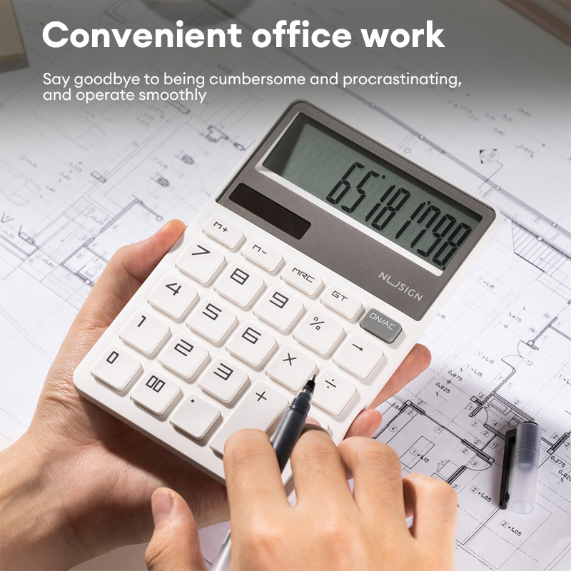 Nusign by Deli ENS042 Dual Power Calculator Big Screen Calculators ...