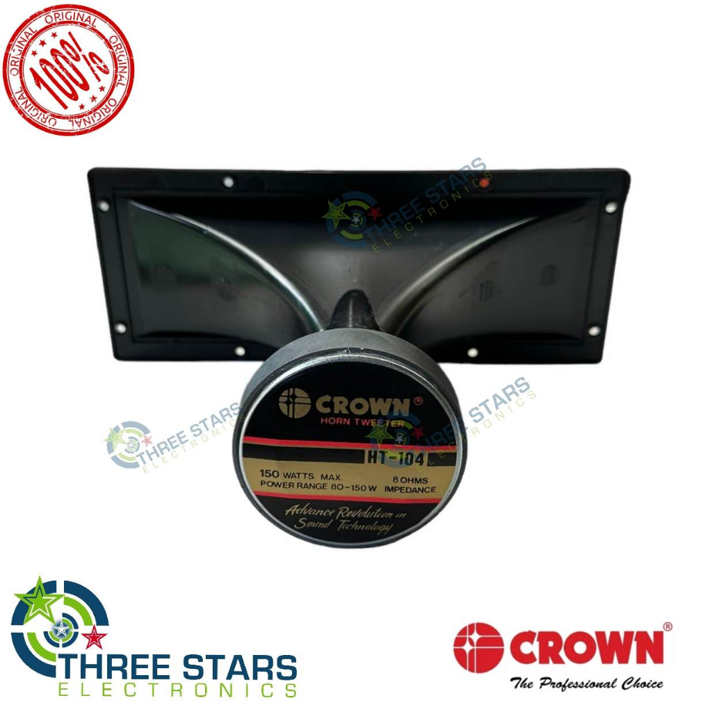 Original 1pc. Crown HT-104 150W 8 Ohms 10x4 Inches Horn Tweeter Speaker ...