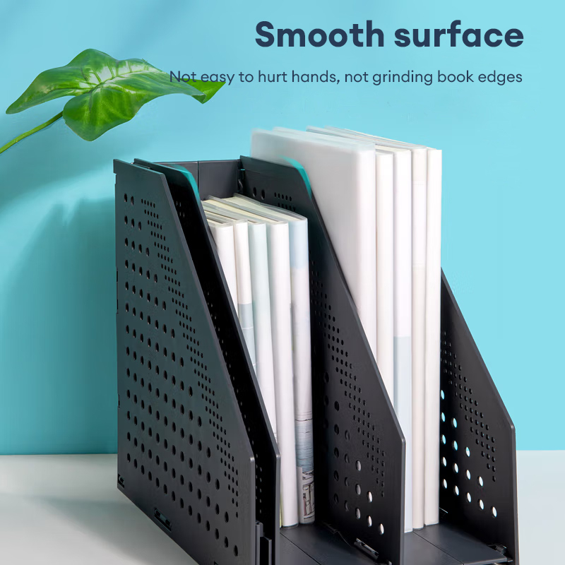 Deli Foldable Bookshelf Desktop Storage File Shelf Magazine Organizer ...