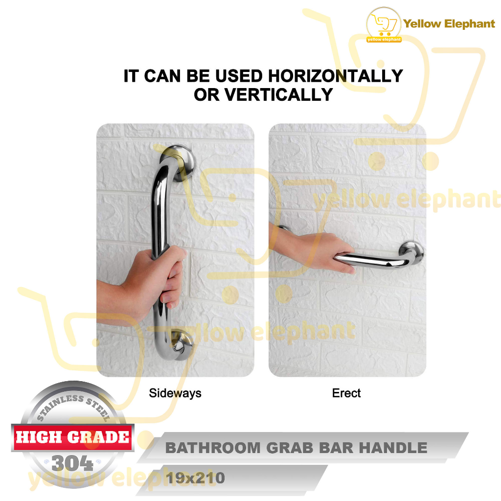 Grab Bar Handrail Stainless Steel 304, Bathroom PWD Handle Balance Bar ...