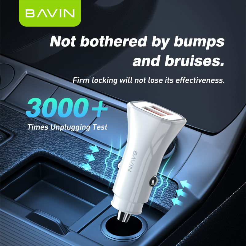 BAVIN PC897 Car Charger Dual USB Port Fast Charging For Various Mobile ...
