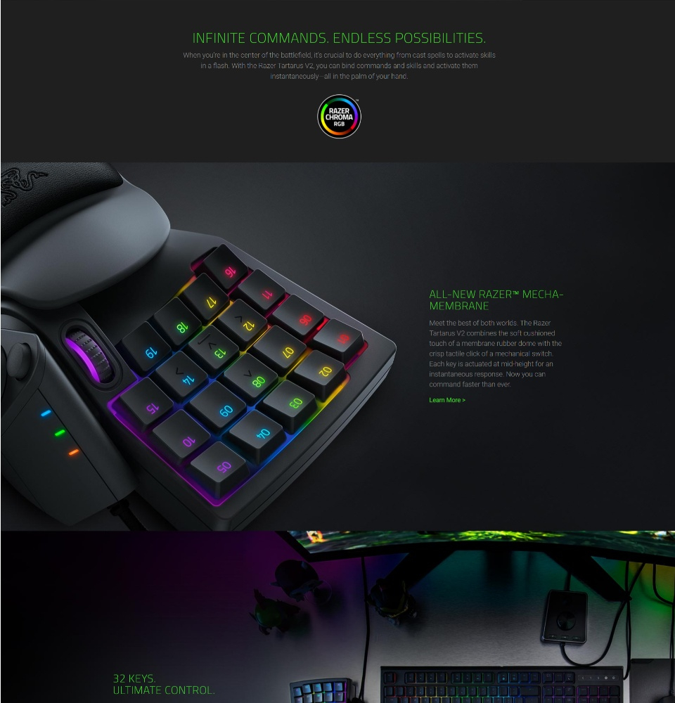 Razer Tartarus V2 Ergonomic Mecha-Membrane Gaming Keypad | Shopee ...