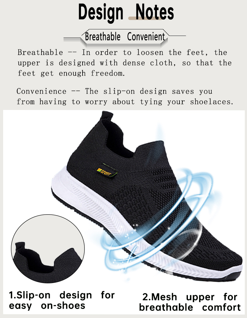 HANKINS Men's Running Shoes Fashion Rubber Soft Sole Sports Shoes ...