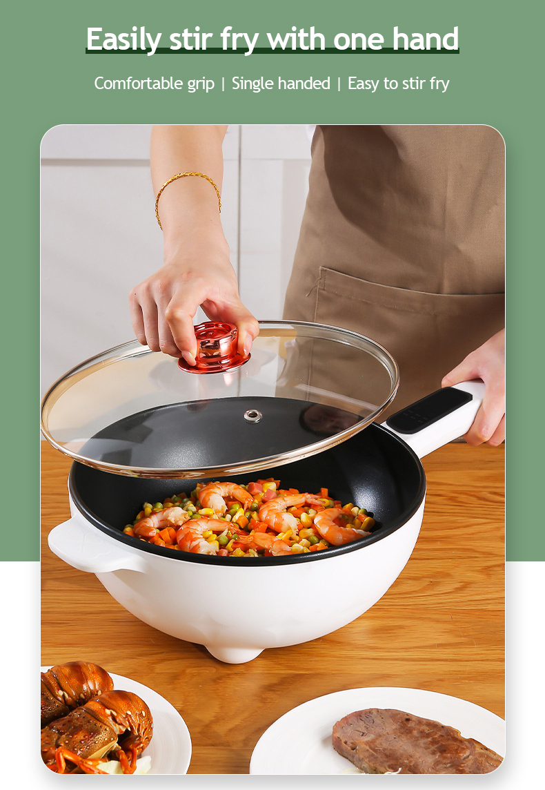 4L Electric frying pan 2 Layer Cooker Multifunctional Rice Cooker Non ...