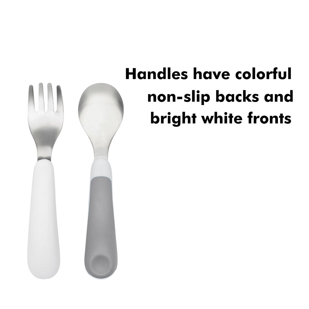 OXO Tot Fork & Spoon Set ( oxotot toddler infant baby solid snack ...