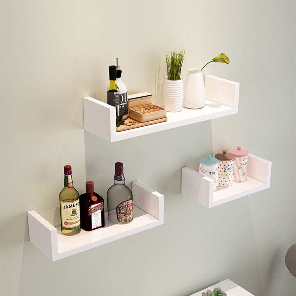 3PCS/set Floating Wall Shelf Storage Rack Wall Display Organizer ...