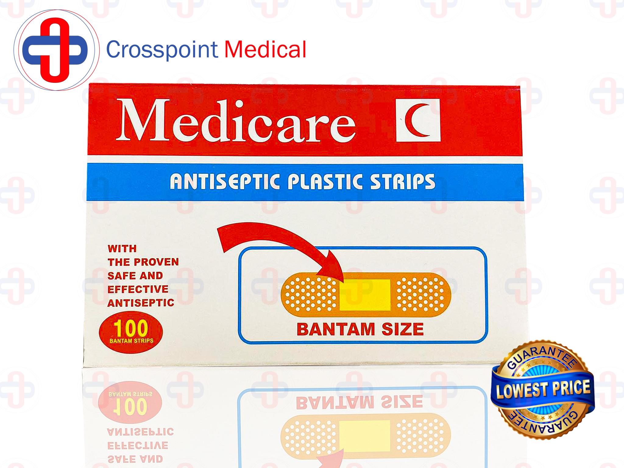 Crosspoint Medicare Antiseptic Plastic Strips 100 Pcs/Pack | Shopee ...