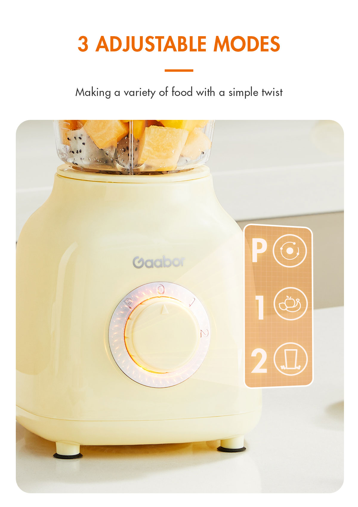 Gaabor Multifunction Blender For Shake Food Processor Three Adjustable ...