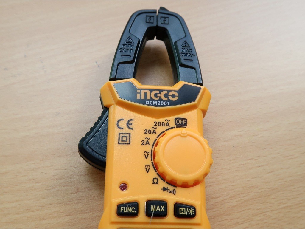 INGCO DCM2001 Digital AC/DC Clamp Meter Electrical Tester Tool 200A ...