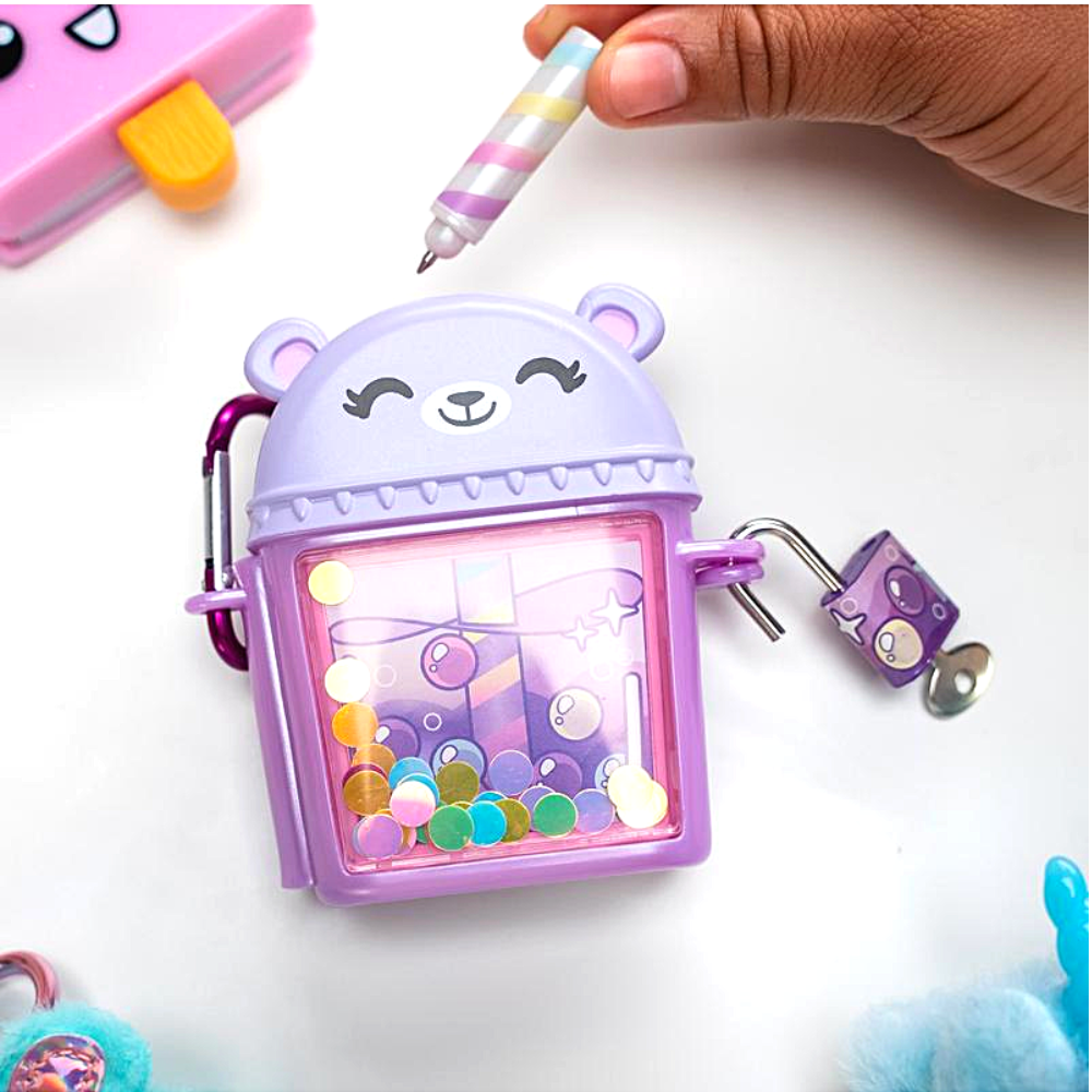 Real Littles S7 Unicorn Boba Bear Pack Lock & Key Tiny Stationary ...
