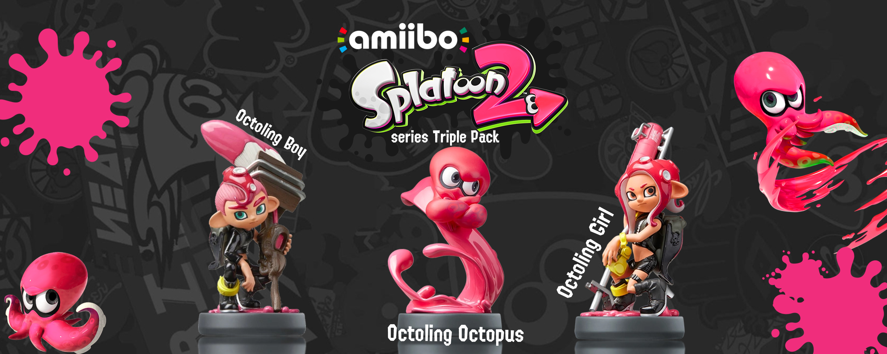 Amiibo: Splatoon 2 series Triple Pack (Octoling Boy/ Octoling Octopus/ Octoling Girl) | Shopee ...