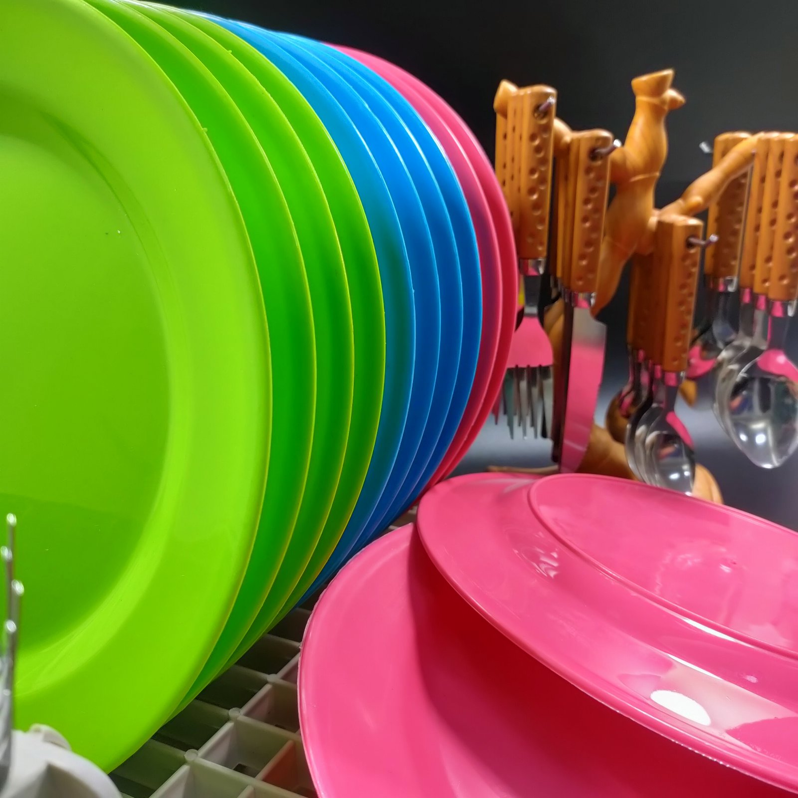 (6 in 1) - 10” WHEAT STRAW PLASTIC PLATE / REUSABLE DINNER PLATE ...