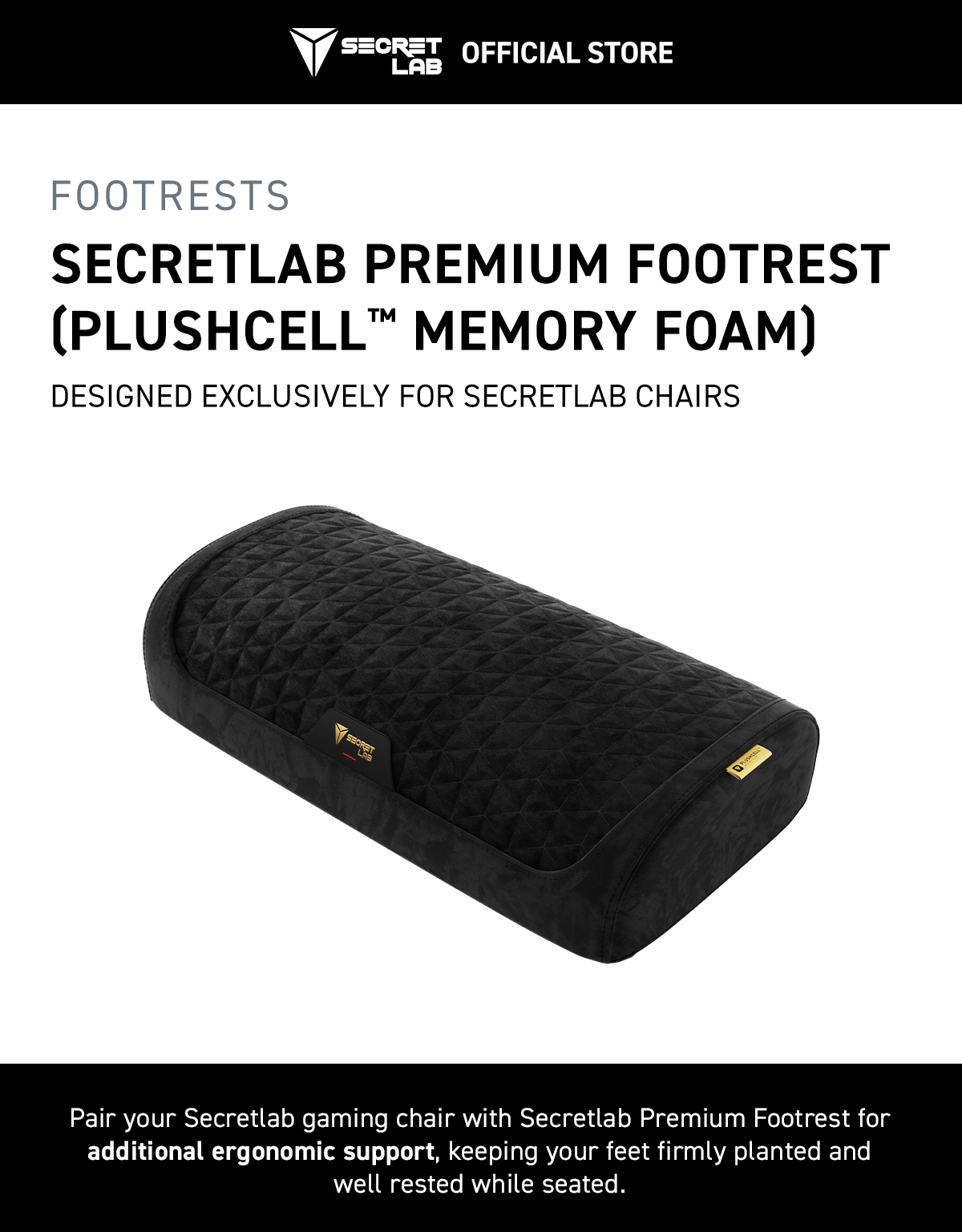 Secretlab Premium Footrest (Plushcell™ Memory Foam) | Shopee Philippines