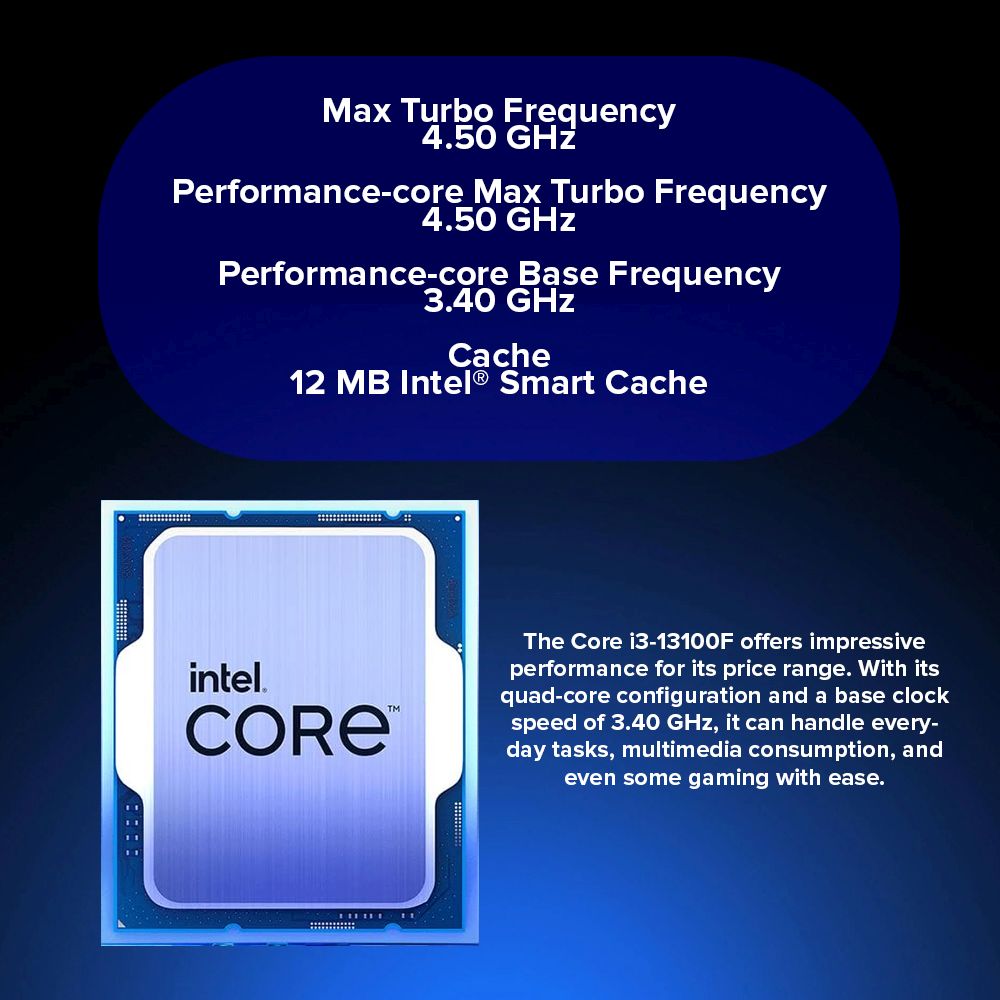 EasyPC | Intel Core i3-13100/i3-100F Intel Processor |Raptor Lake ...