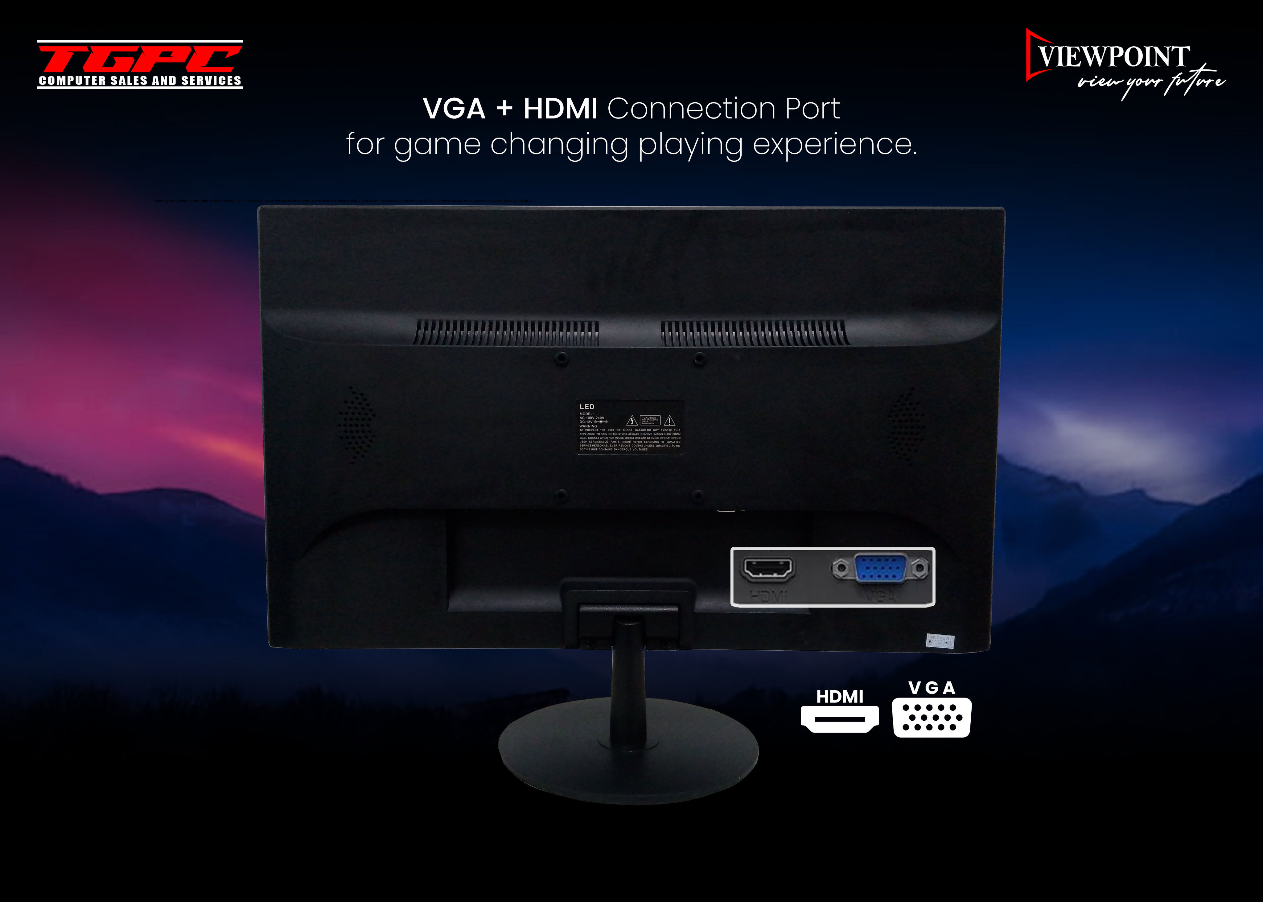 Viewpoint and Goma 20inch, 22inch, 24inch LED Monitor | Shopee Philippines