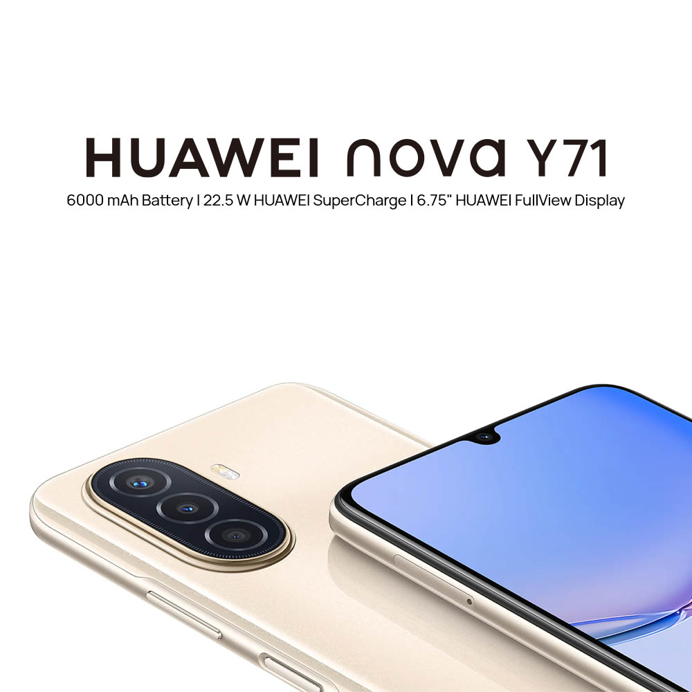HUAWEI Nova Y71 Smartphone | 8GB RAM + 128GB ROM | Kirin 710A | 6.75 ...